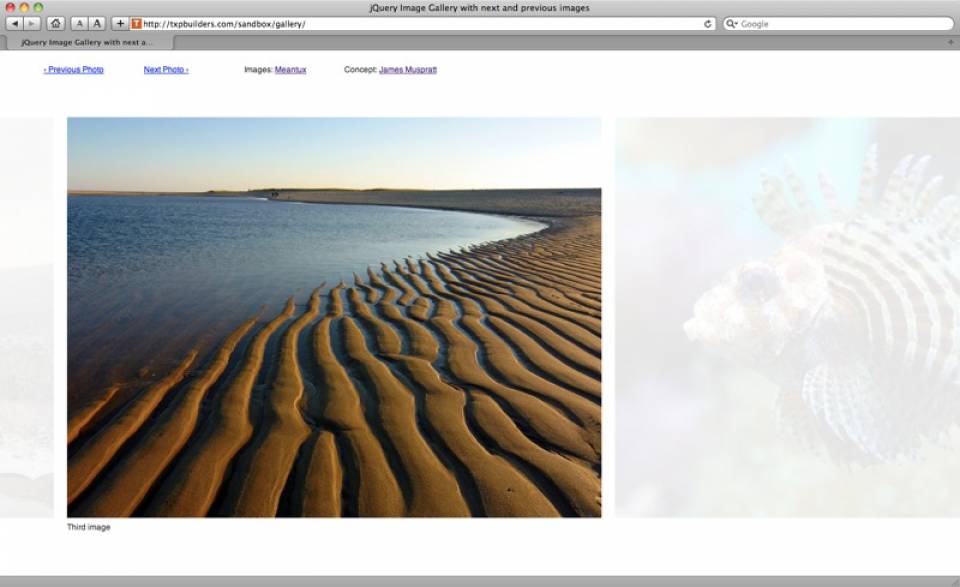 jQuery Image Gallery with next and previous images › Textpattern Tips